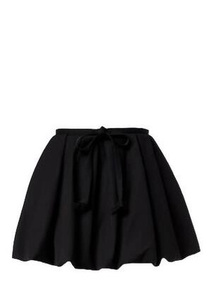 PATOU Wool-blend Bubble Hem Miniskirt - Black