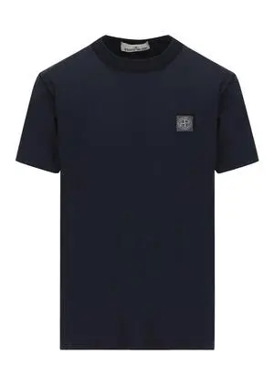 Stone Island Logo Short-sleeved T-shirt - Blue