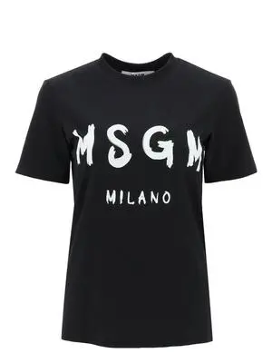 MSGM MSGM Graffiti Logo T-Shirt Black