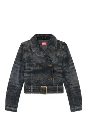DIESEL® De-legend-s Belted Denim Jacket - Black