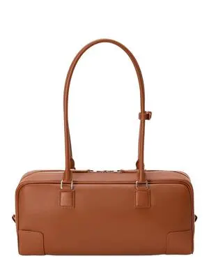 Loewe Amazona 23 Cropped Bag In Shiny Calfskin - Brown