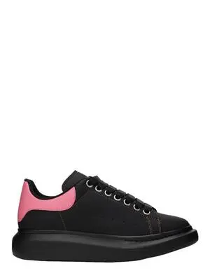 Alexander McQueen Lace Up Sneakers With Logo Heel Detail - Black