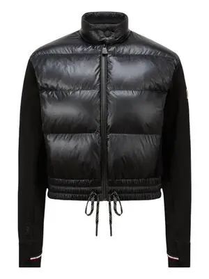 Moncler Padded Zip-up Jersey Cardigan - Black