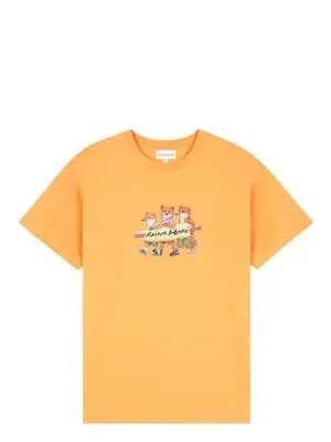 Maison Kitsuné Crewneck T-shirt With Fox Print - Orange