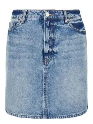 Armani Exchange High-waisted Denim Skirt - Blue