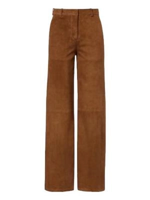 NOUR HAMMOUR Nour Hammour Coda Suede Wide-Leg Pants