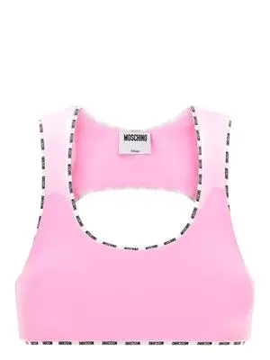 Moschino Sporty Top With Circular Cutout - Pink