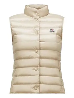 Moncler Liane High-neck Puffer Gilet - Nude