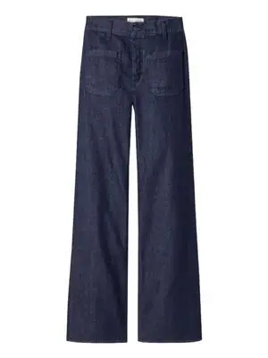 NILI LOTAN Florence Patch-pocket Jeans - Blue
