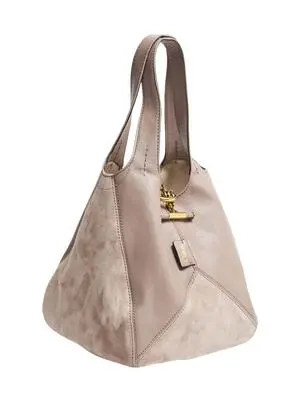 Chloé Leather And Suede Shoulder Bag - Nude