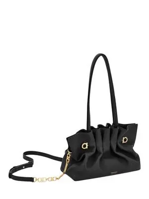 FERRAGAMO Soft-bag Shoulder Bag With Chain Strap - Black