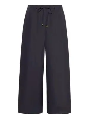 Max Mara Drawstring Wide Leg Trousers - Black