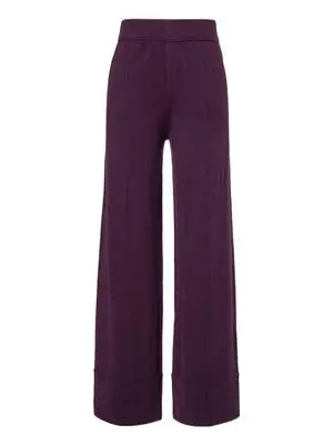 Jardin Des Orangers Wool And Cashmere Wide-leg Pants - Red