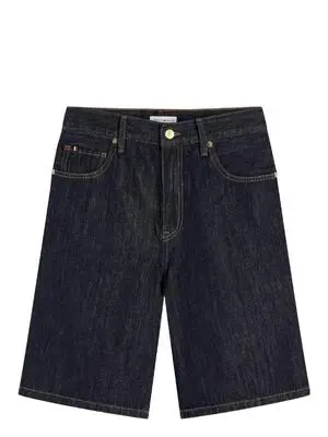 Tommy Hilfiger High Rise Straight Leg Denim Bermuda Shorts - Rinse