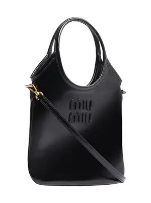 Miu Miu Mini Ivy Soft Leather Bag - Black