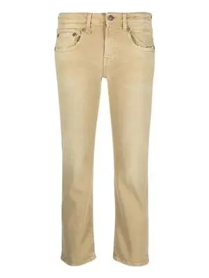 R13 Logo Denim Pants - Nude