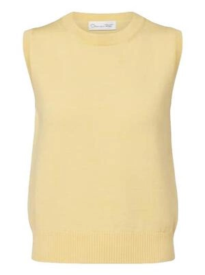 Oscar De La Renta Virgin Wool Sweater Vest - Nude