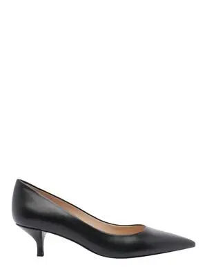 STUART WEITZMAN Leather Pointed-toe Pumps - Smoblk