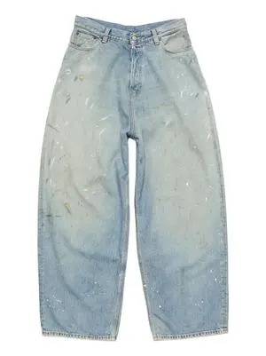 Acne Studios Super Baggy Fit Jeans With Paint Details - Blue