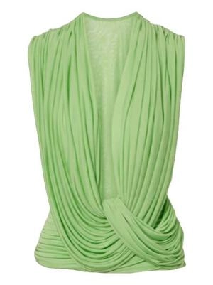 Christopher Esber Ripple Draped Jersey Top - Green