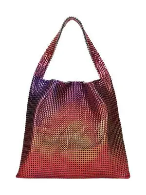 Rabanne Metallic Mesh Shoulder Bag - Red