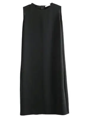 THE ROW Sleeveless Round Neck Mini Dress - Black