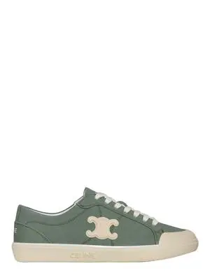 Celine Alan Canvas Sneakers - Celadon