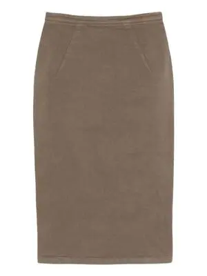 N.21 Midi Pencil Skirt With Two-way Back Zip - Neutrals