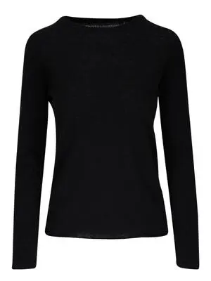 Majestic Filatures Long Sleeve Round Neck T-shirt - Black