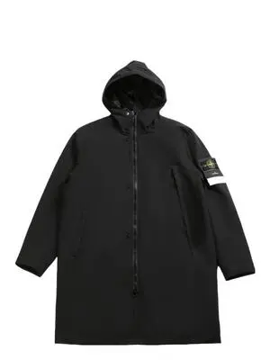 Stone Island Padded Zip-up Coat - Black