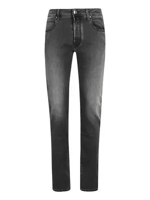 Jacob Cohen Logo-patch Jeans - Black
