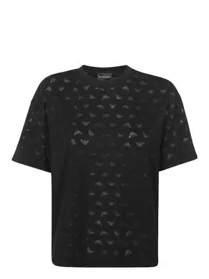 Emporio Armani Logo-print Short-sleeved T-shirt - Black