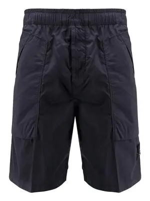 Stone Island Logo Patch Bermuda Shorts - Blue