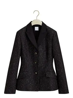Dior Textured Single-breasted Jacket With Covered Buttons - Black