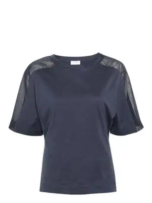 Brunello Cucinelli Monili Detail Cotton T-shirt - Black