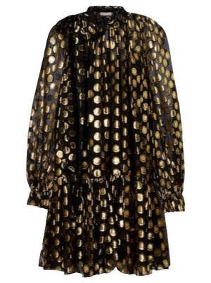 Ulla Johnson Embroidered Jacquard Mini Dress - Black