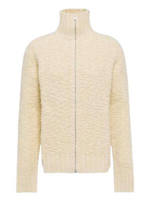 JIL SANDER Wool Zip-up Cardigan - Nude