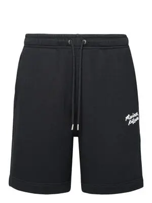 MAISON KITSUNÉ Maison Kitsuné Logo Embroidered Drawstring Bermuda Shorts