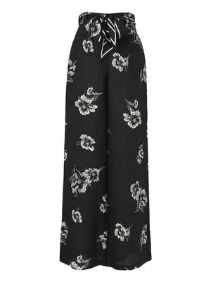 Zimmermann Floral Wide-leg Pants - Black