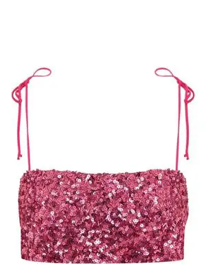 ANIYE BY Sequined Short Camisole - Red
