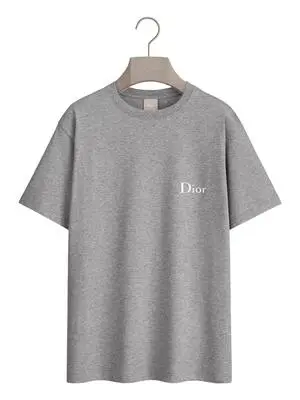 Dior T-shirt With Embroidery, Relaxed Fit - Gray