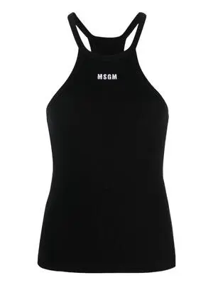 MSGM Logo Neck Vest - Black