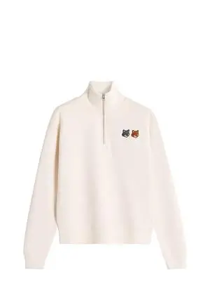 MAISON KITSUNÉ Maison Kitsune Double Bold Fox Head Half Zip Sweatshirt