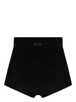 Fear Of God Logo Knit Shorts - Black