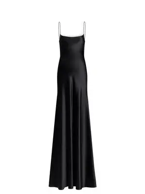 Alaïa Silk Slip Dress - Black