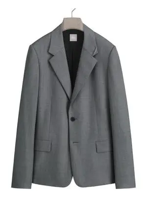 Dior Embroidered Collar Single-breasted Blazer - Gray