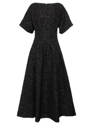Simkhai Rosalie Jacquard Midi Dress - Black