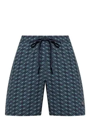 Moose Knuckles Monogram-pattern Swim Shorts - Black