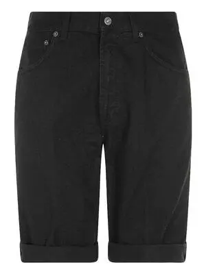 DONDUP Denim Shorts With Logo Detail - Black