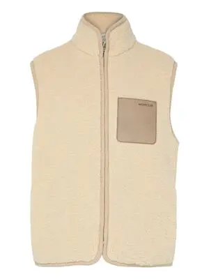 Moncler Sleeveless High Neck Zipper Vest - Nude